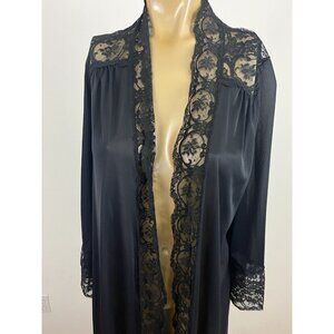 Olga | Intimates & Sleepwear | Vintage Olga Womens P Black Nylon Robe ...